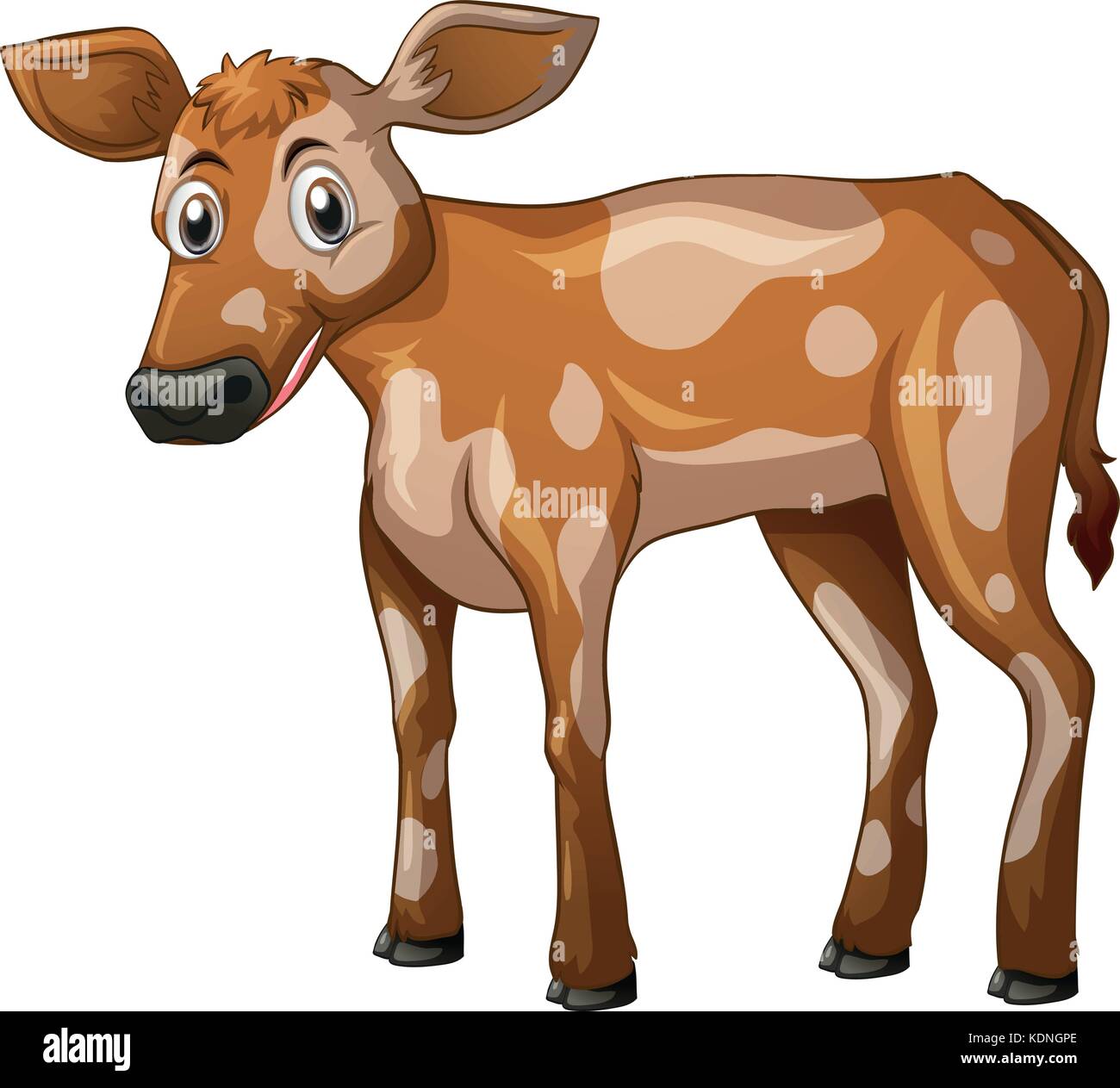 Cow standing on white background illustration Stock Vector Image & Art ...