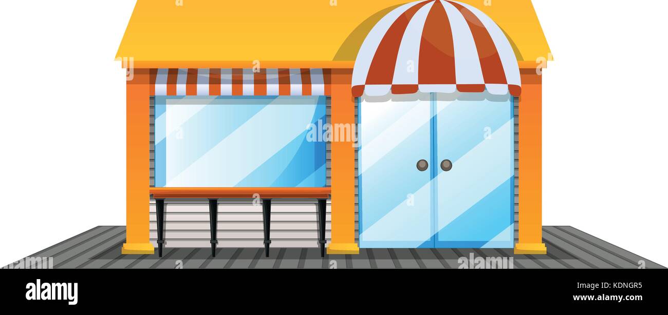 Shop design painted in yellow illustration Stock Vector Image & Art - Alamy