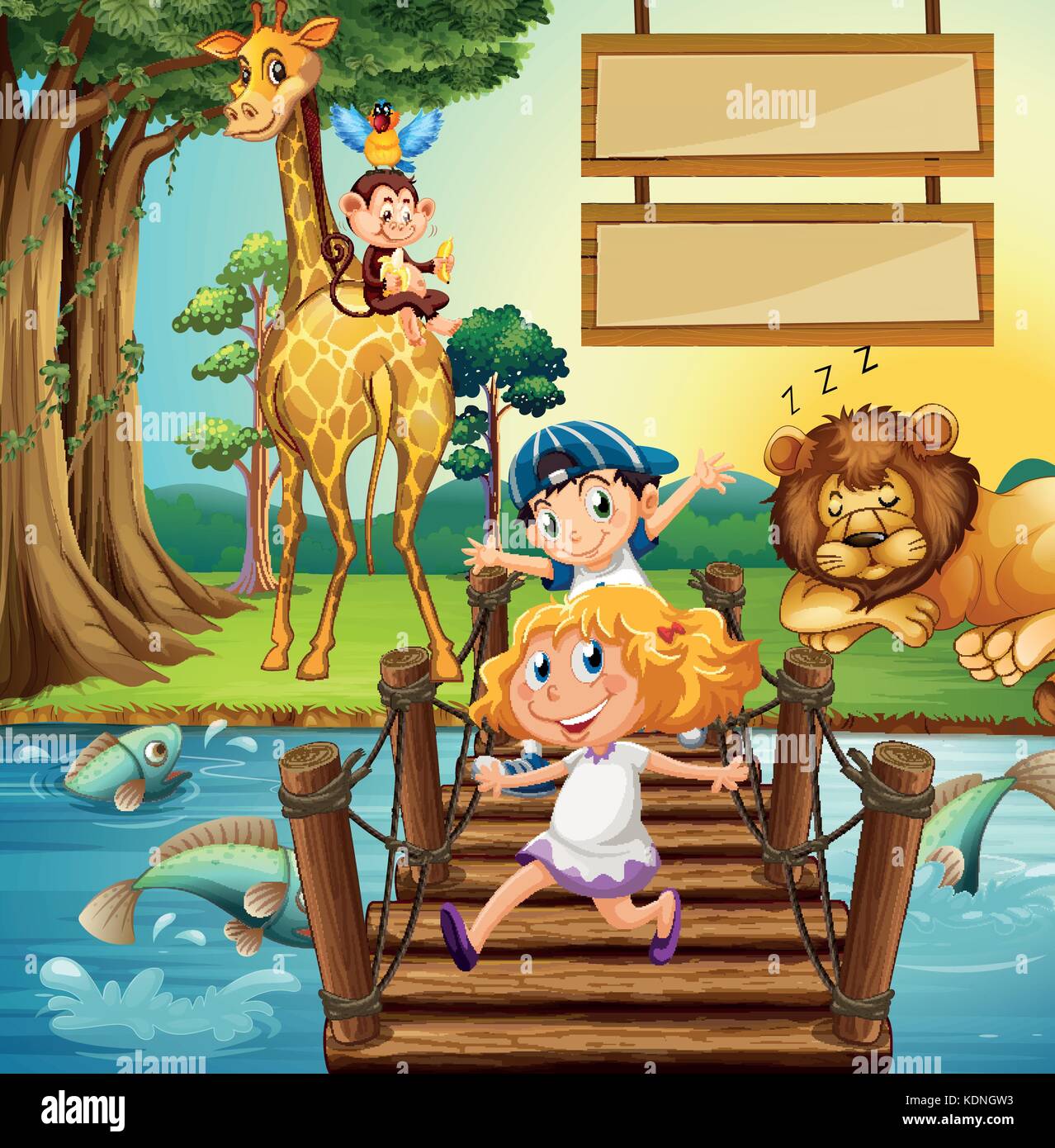 Signs forest Stock Vector Images - Alamy