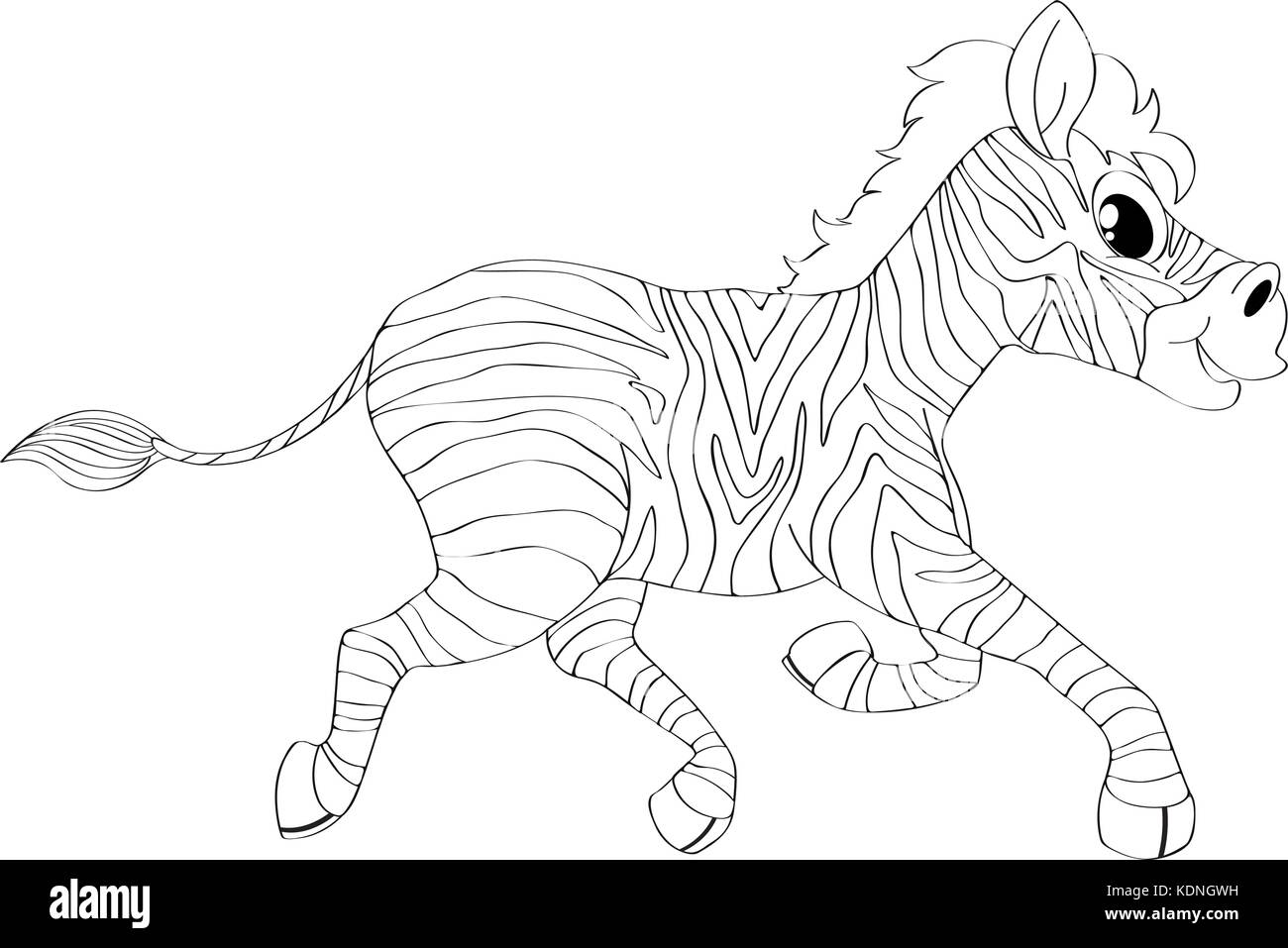 Zebra Running Drawing