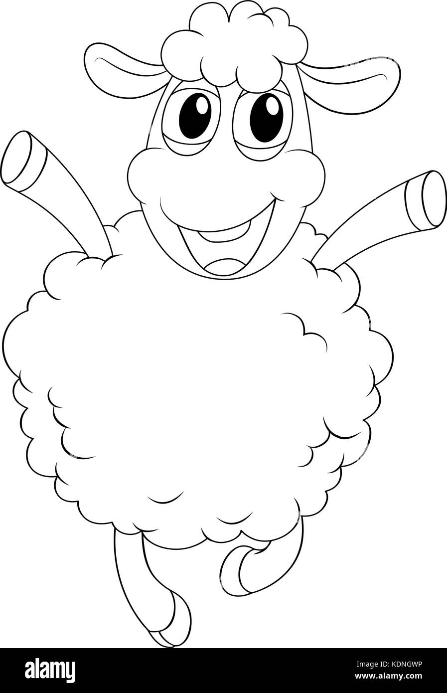 Animal outline for sheep illustration Stock Vector Image & Art - Alamy