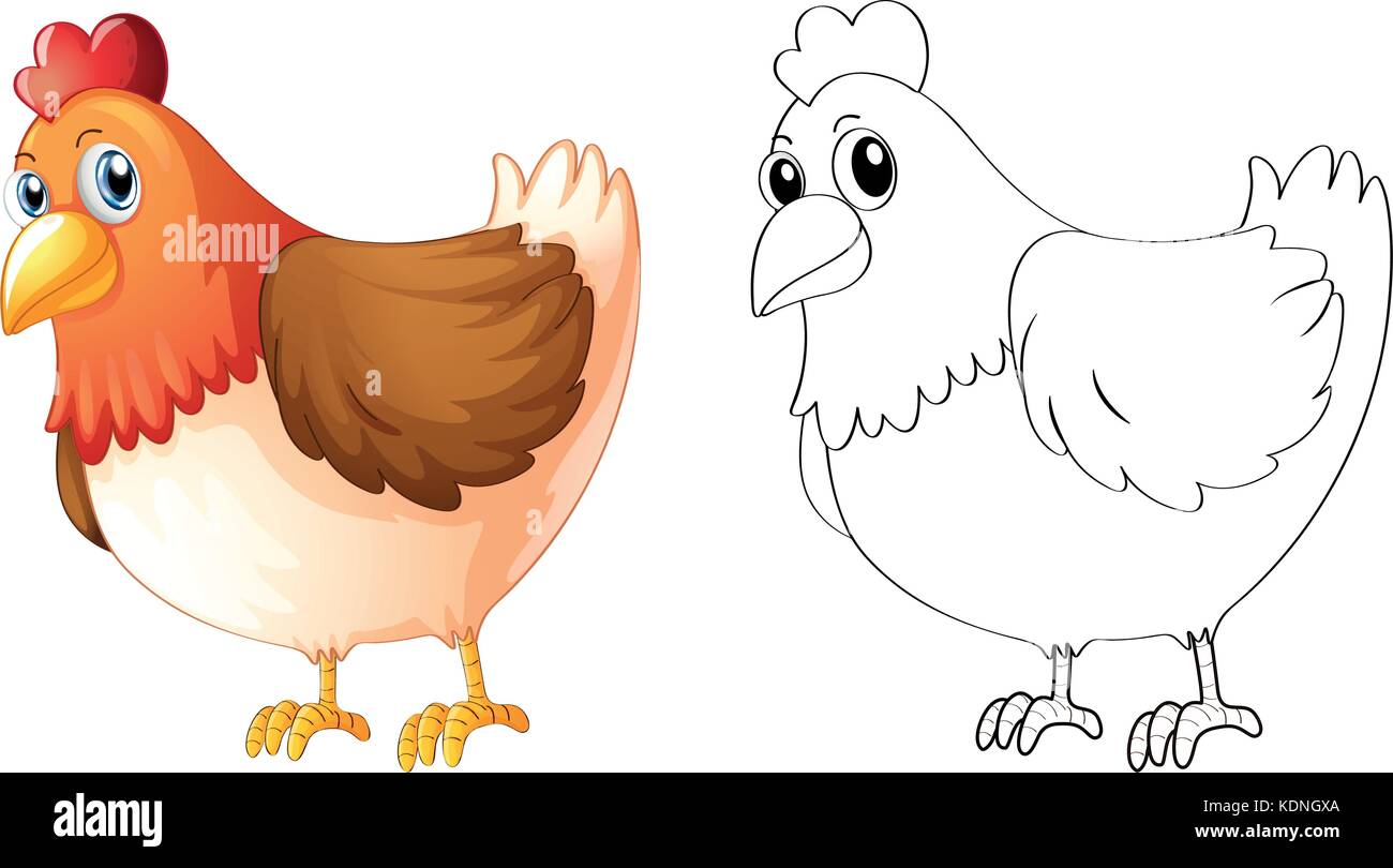 Doodles drafting animal for chicken illustration Stock Vector Image ...