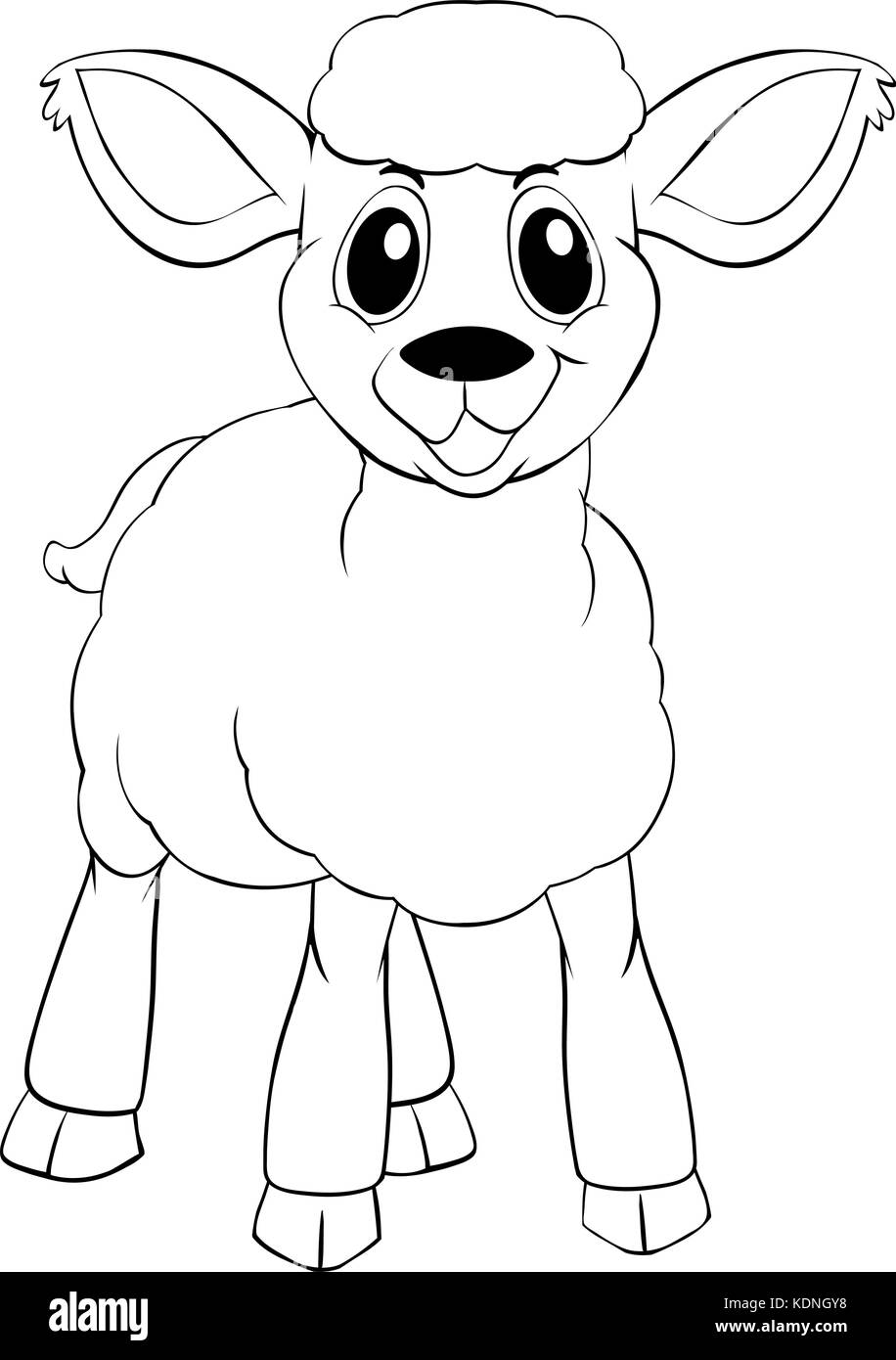 Animal outline for little lamb illustration Stock Vector Image & Art ...