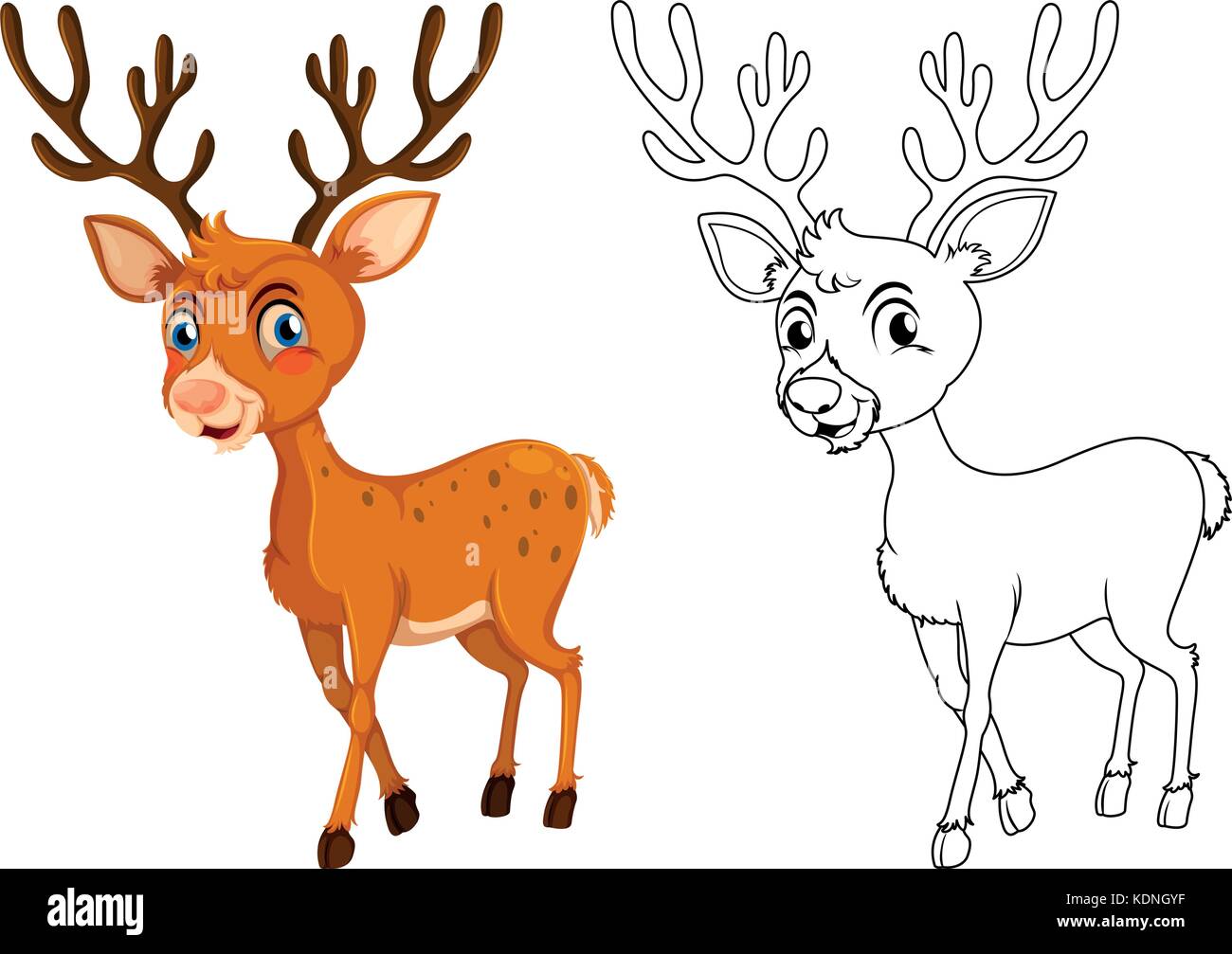 Animal outline for little fawn illustration Stock Vector Image & Art ...