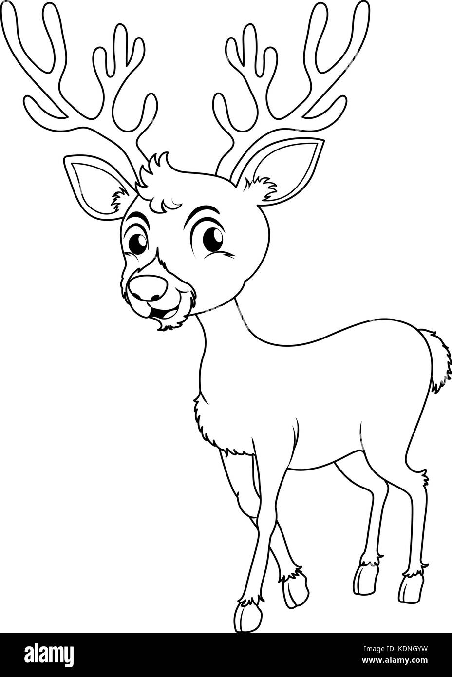 Animal outline for little fawn illustration Stock Vector Image & Art ...