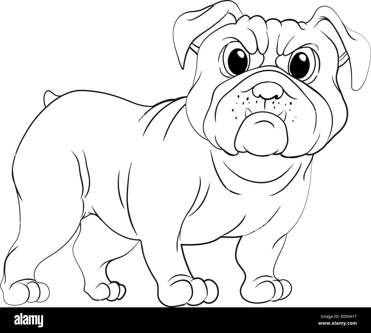 Doodles drafting animal for pug dog illustration Stock Vector Image ...