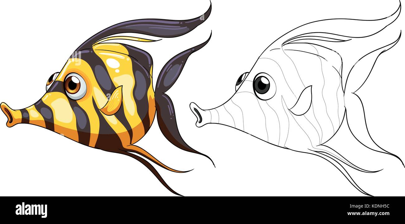 Doodles drafting animal for fish illustration Stock Vector Image & Art ...
