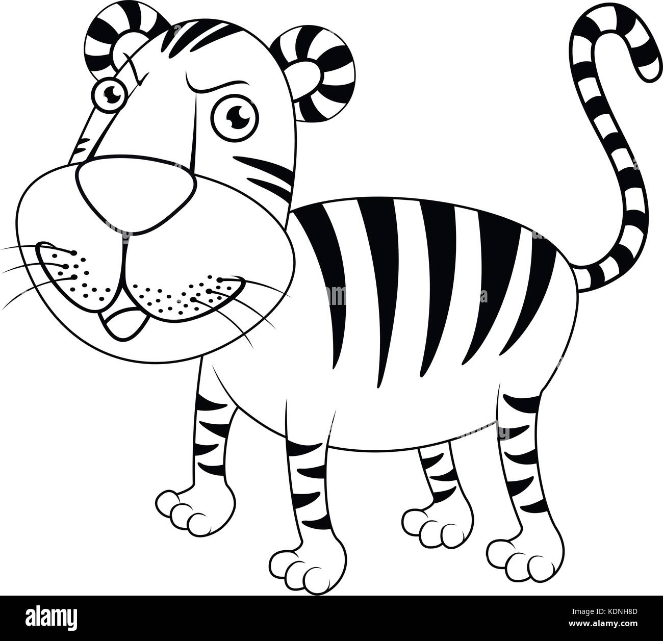 Animal outline for tiger illustration Stock Vector Image & Art - Alamy