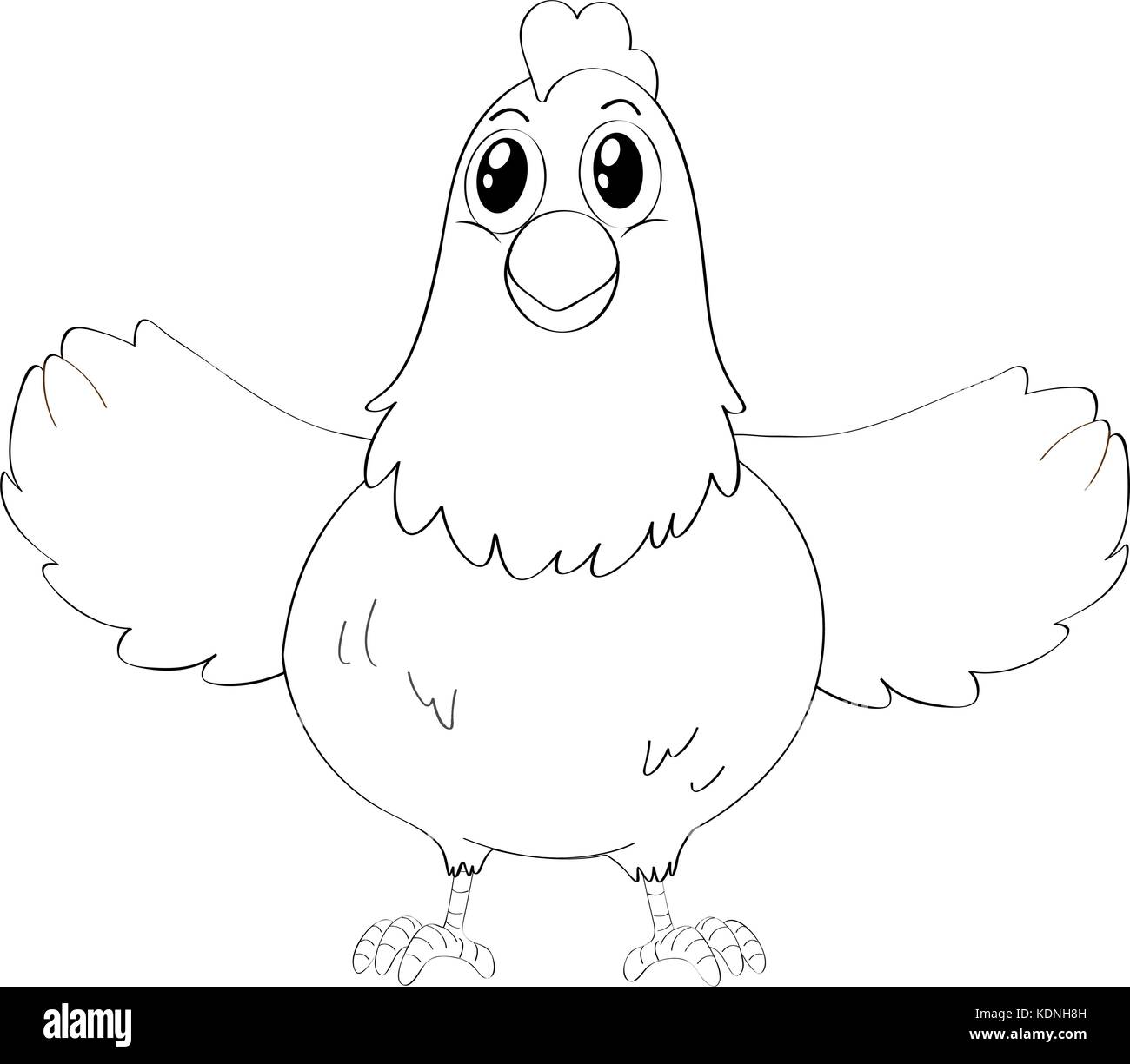 Doodles drafting animal for cute hen illustration Stock Vector Image ...