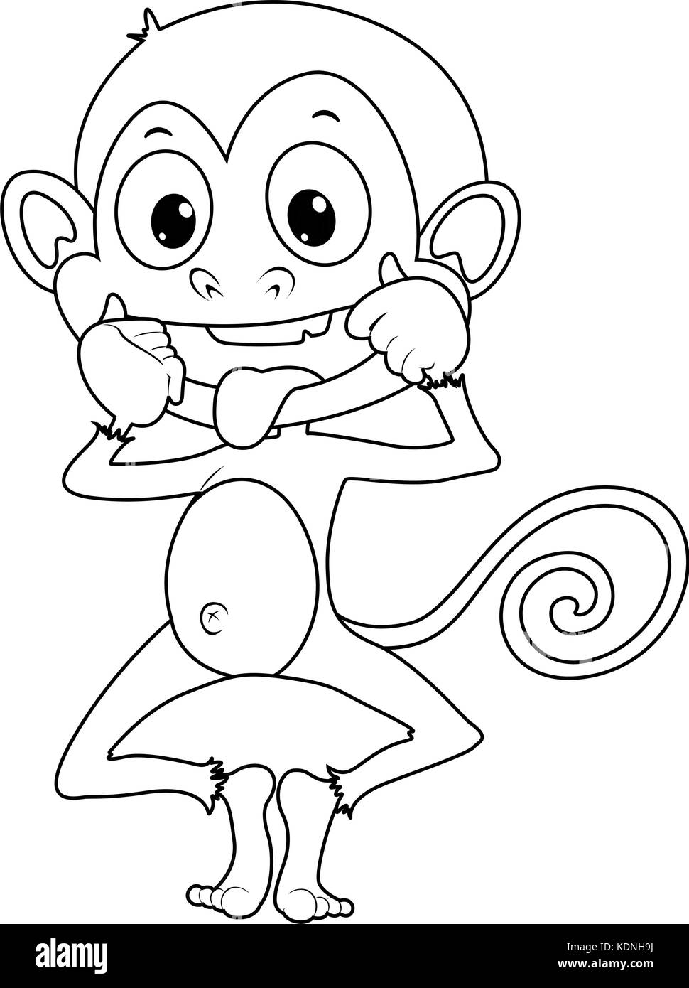 Doodles drafting animal for cute monkey illustration Stock Vector Image ...