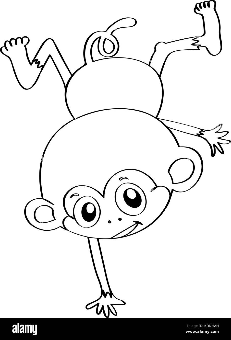 Doodles drafting animal for monkey illustration Stock Vector Image ...