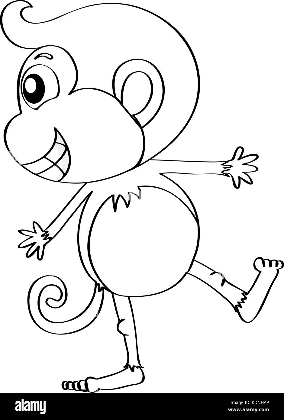 Drafting animal for monkey illustration Stock Vector Image & Art - Alamy