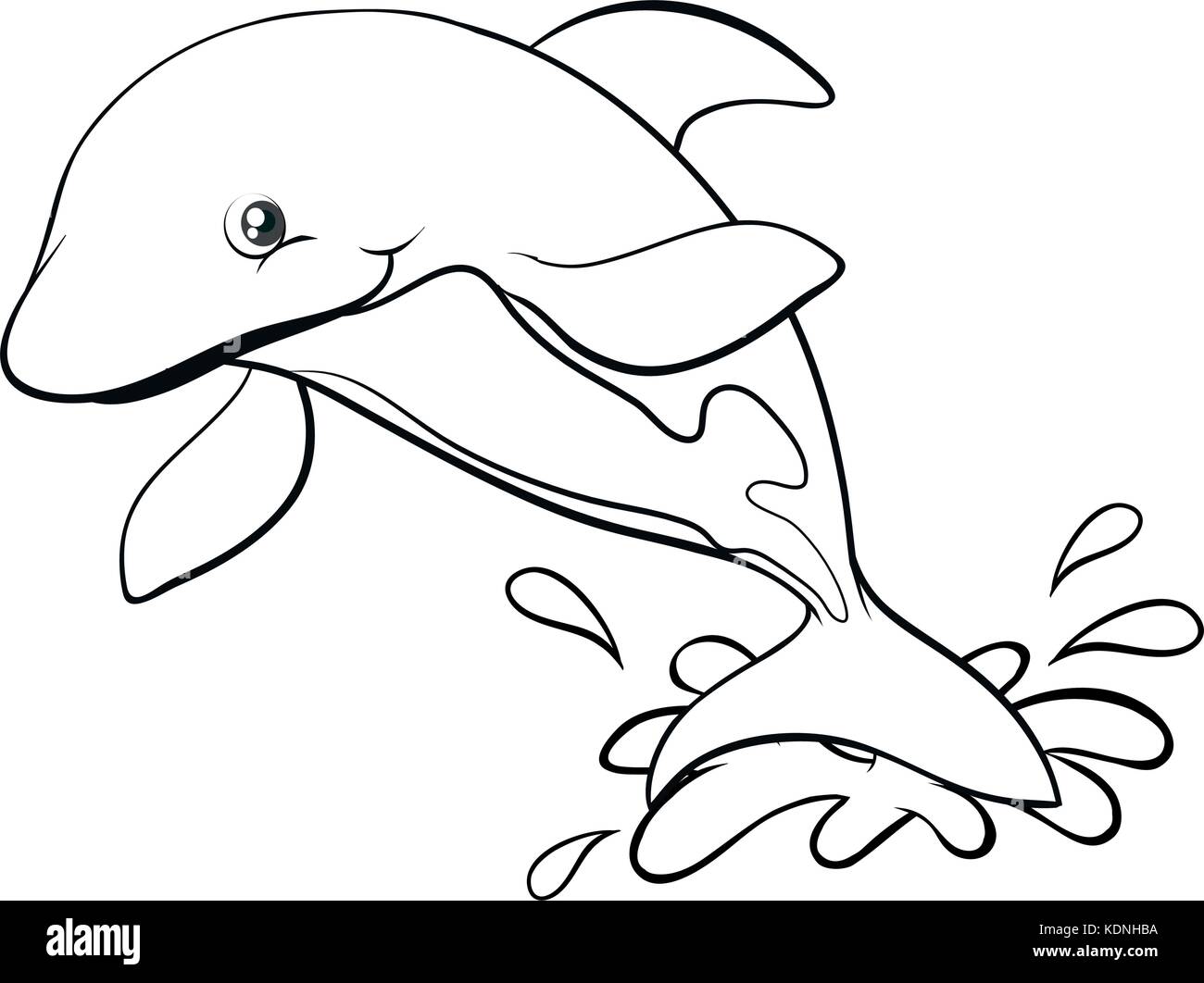 Doodles drafting animal for dolphin illustration Stock Vector Image ...