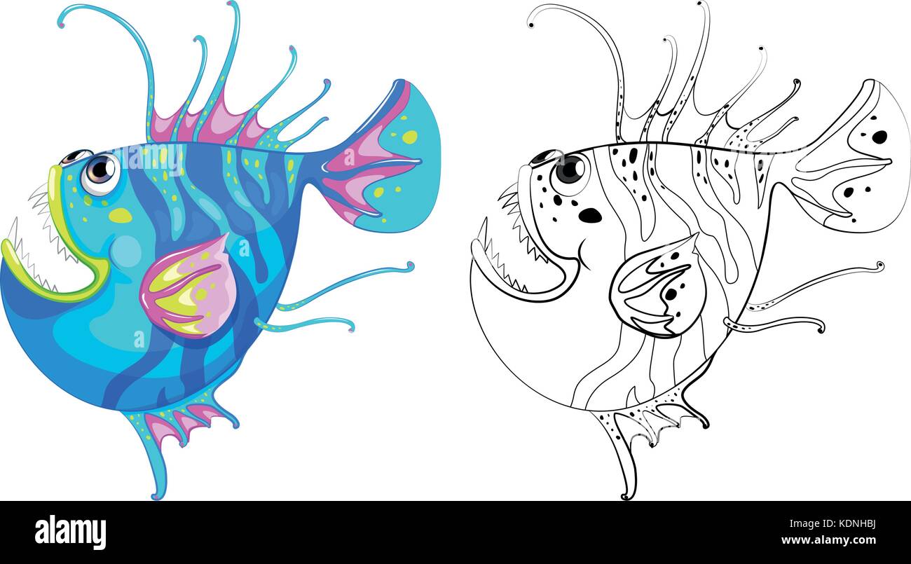 Animal outline for fancy fish illustration Stock Vector Image & Art - Alamy