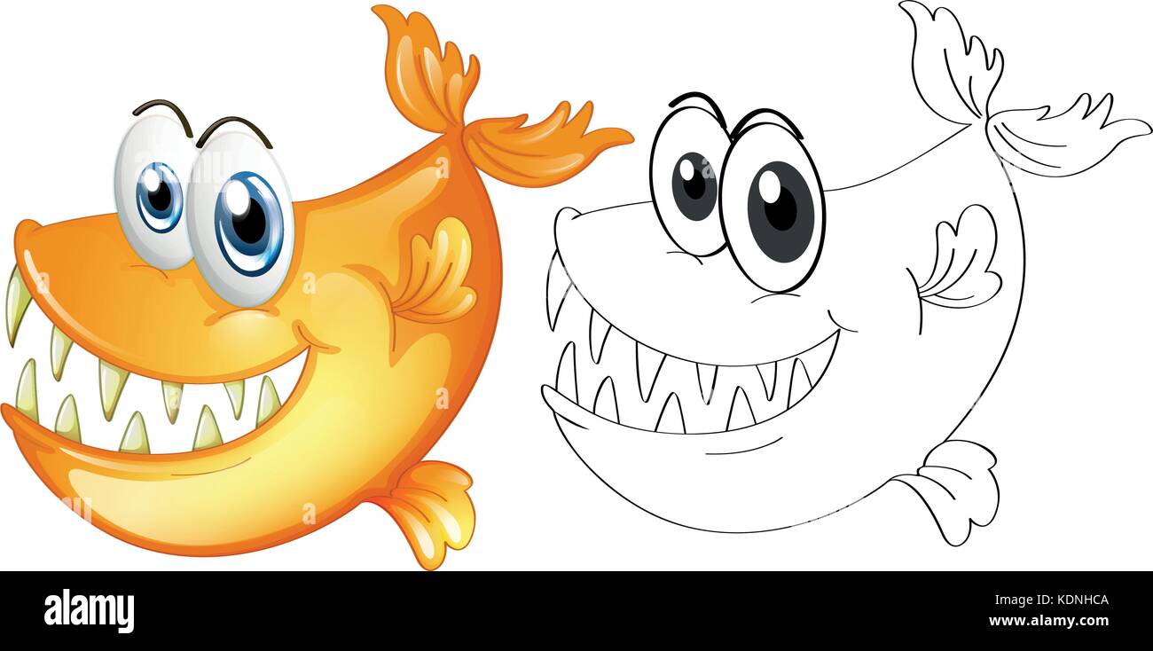 Animal outline for fish illustration Stock Vector Image & Art - Alamy