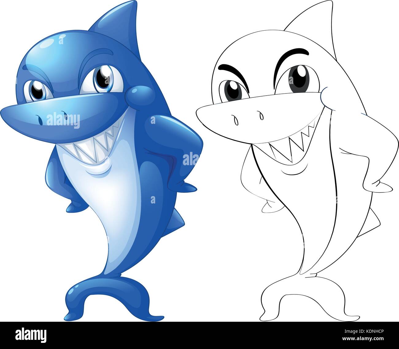 Drafting animal for wild shark illustration Stock Vector Image & Art ...