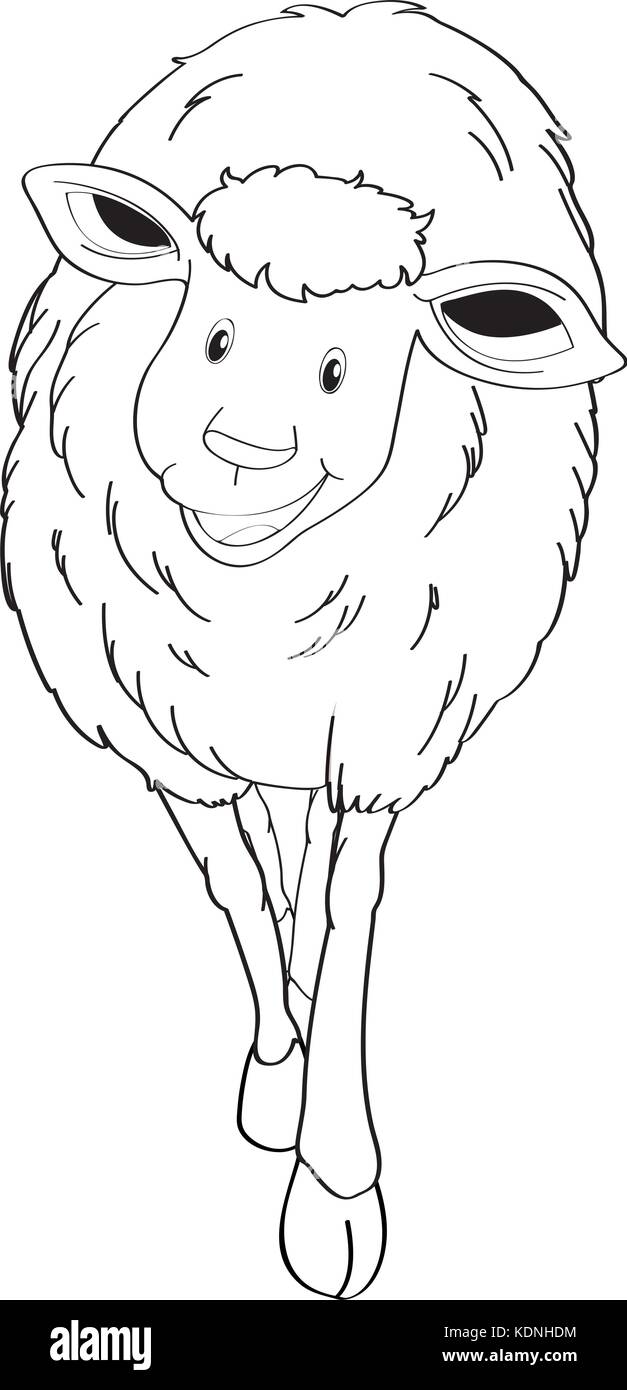 Animal outline for sheep illustration Stock Vector Image & Art - Alamy