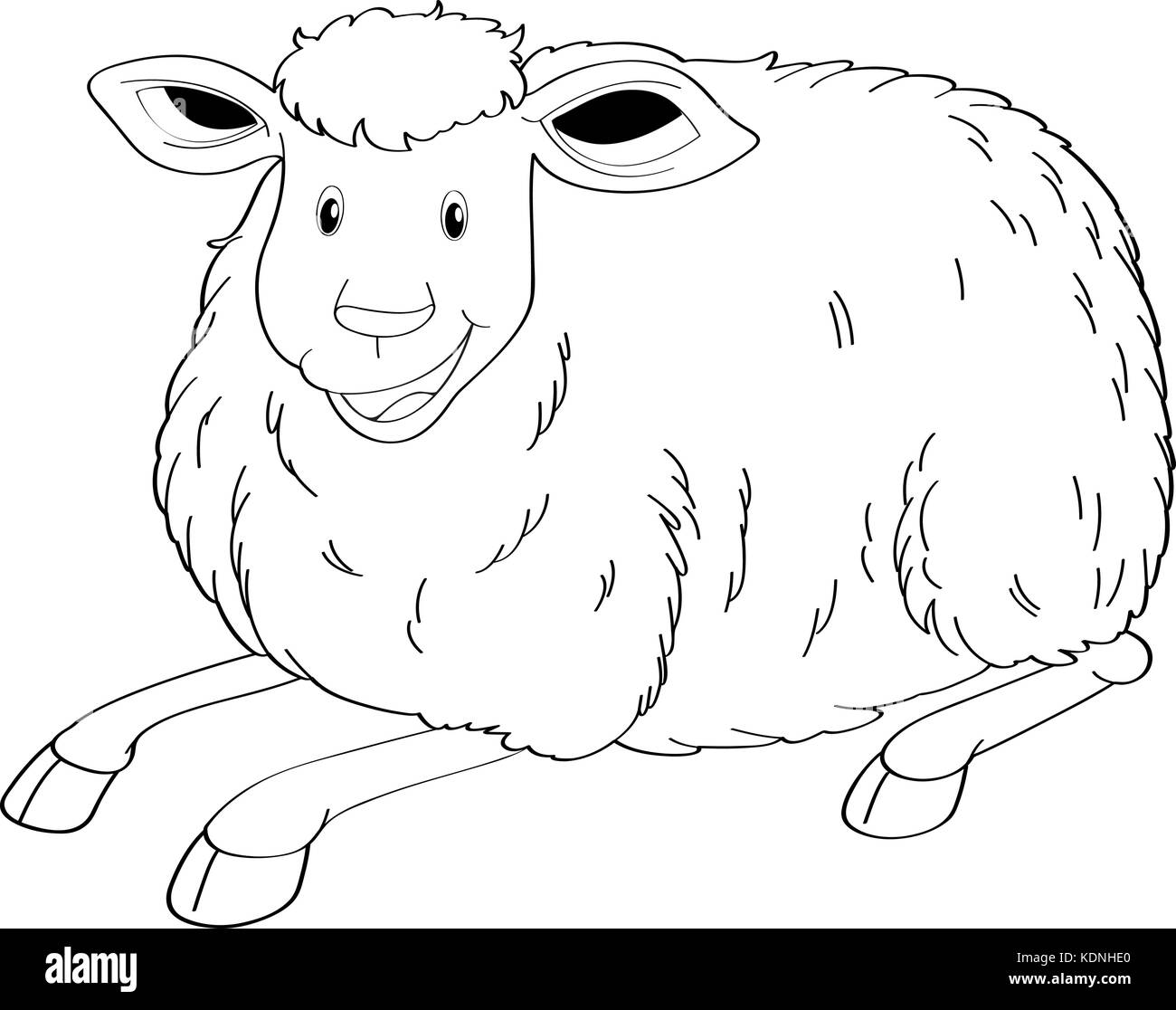 Drafting animal for cute sheep illustration Stock Vector Image & Art ...