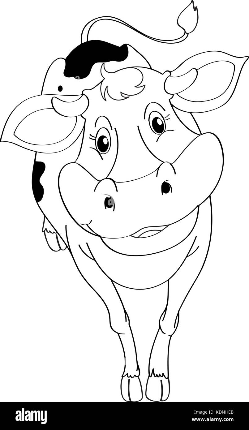 Drafting animal for cow illustration Stock Vector Image & Art - Alamy