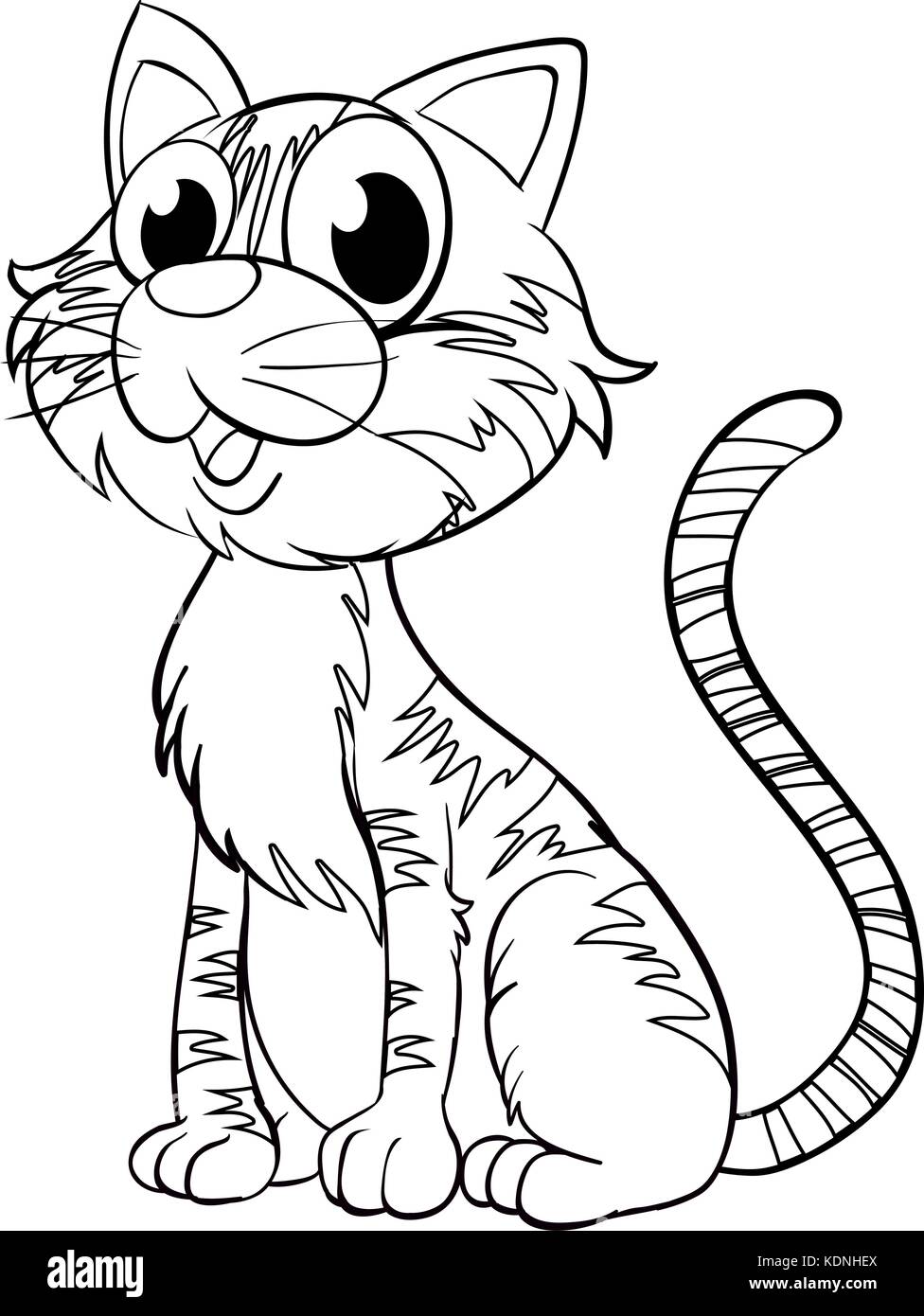 Animal outline for cute cat illustration Stock Vector Image & Art - Alamy