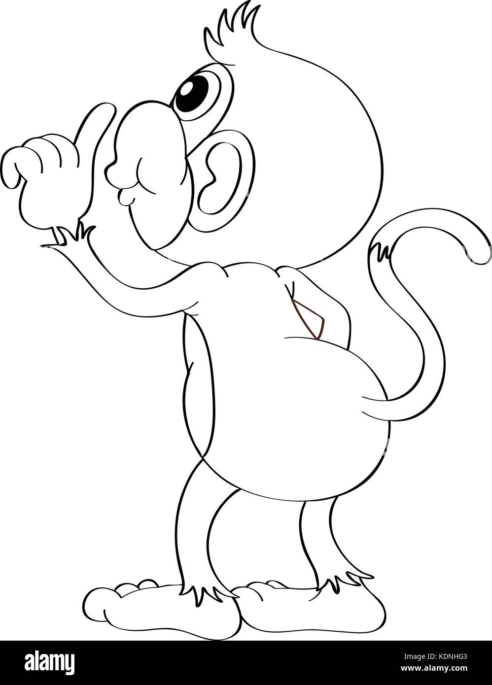 Animal outline for back of monkey illustration Stock Vector Image & Art ...