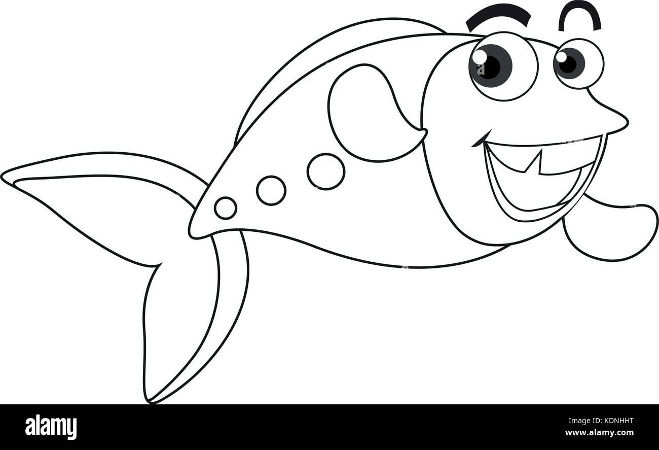 Happy Fish Drawing