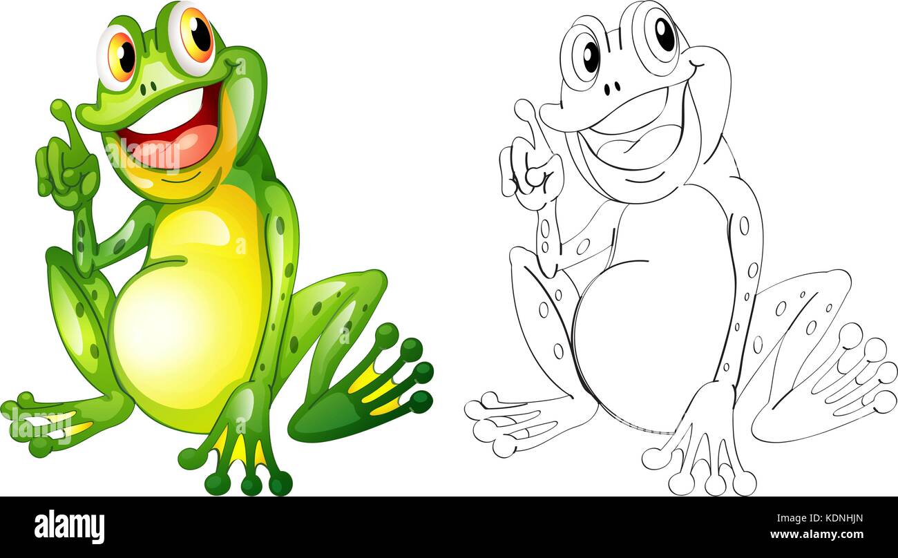 Animal outline for little frog illustration Stock Vector Image & Art ...