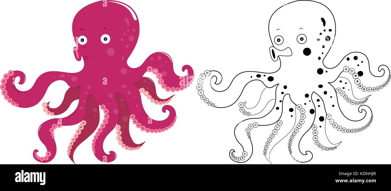 Doodles drafting animal for octopus illustration Stock Vector Image ...