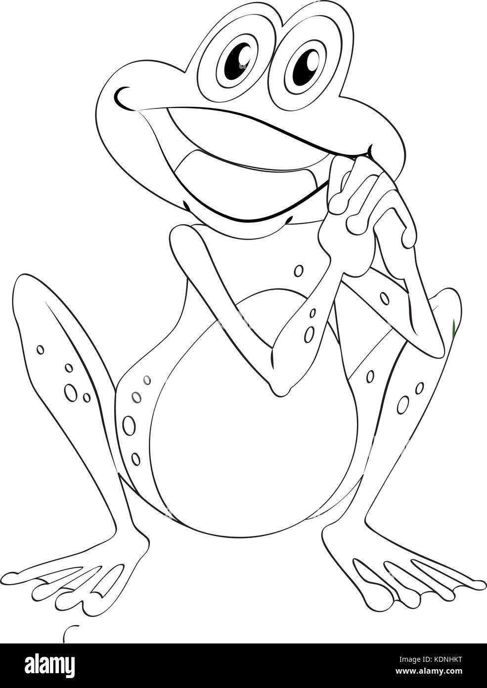 Cute frog clipart Black and White Stock Photos & Images - Alamy