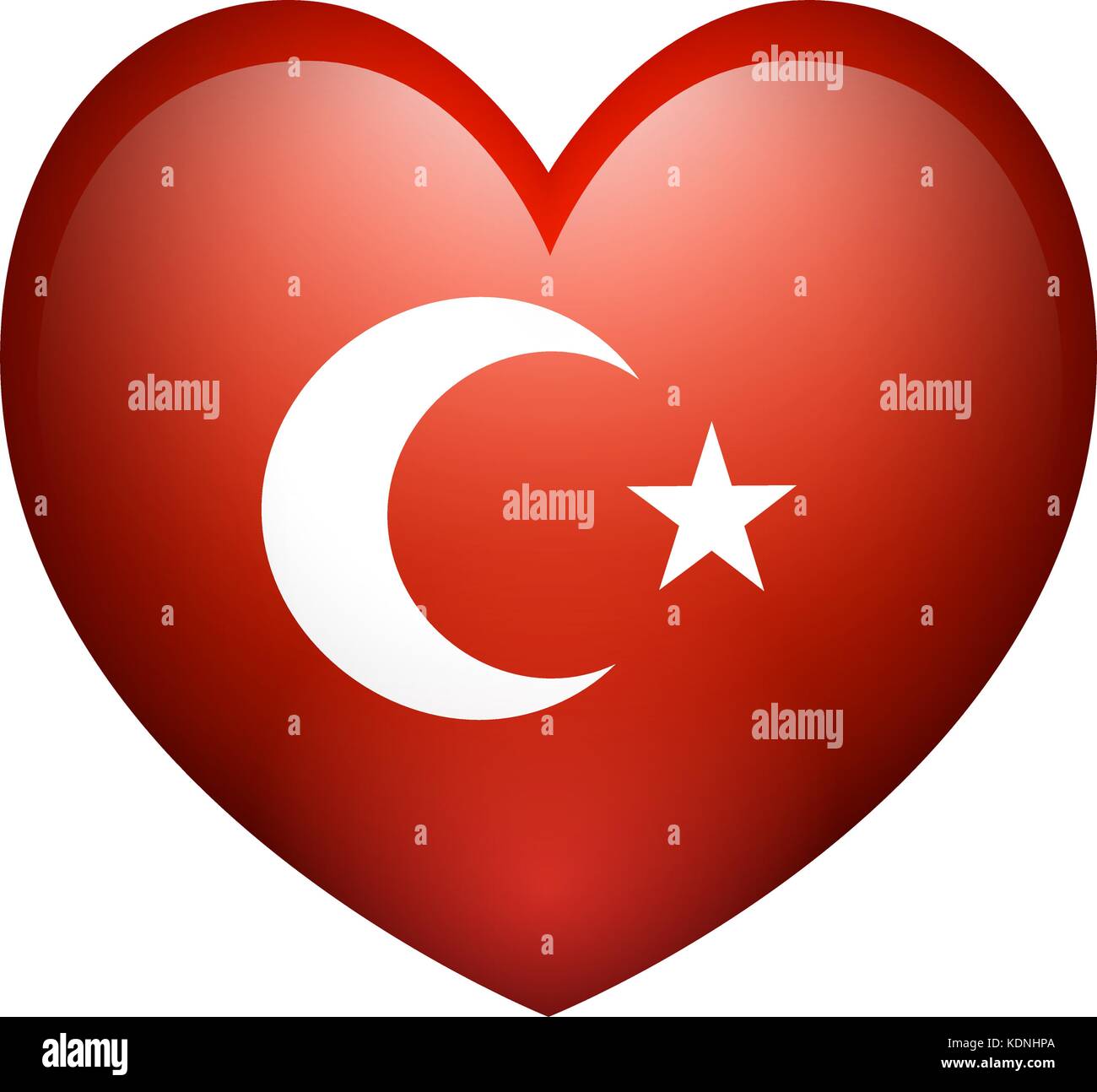 Flag of Turkey in heart shape illustration Stock Vector Image & Art - Alamy