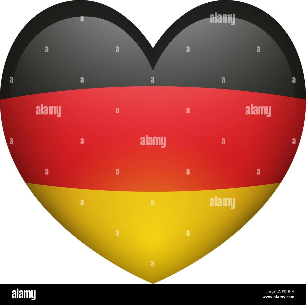 Flag of Germany in heart shape illustration Stock Vector Image & Art ...