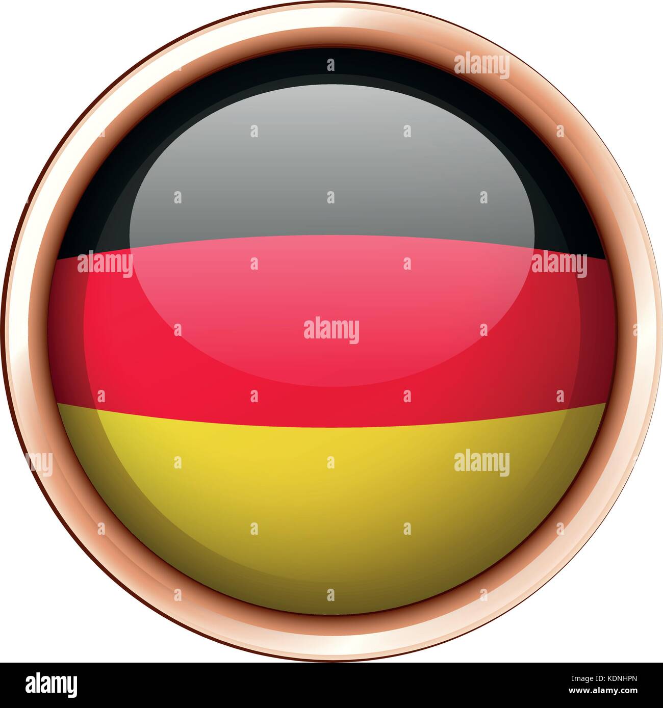 Flag of Germany on round frame illustration Stock Vector Image & Art ...
