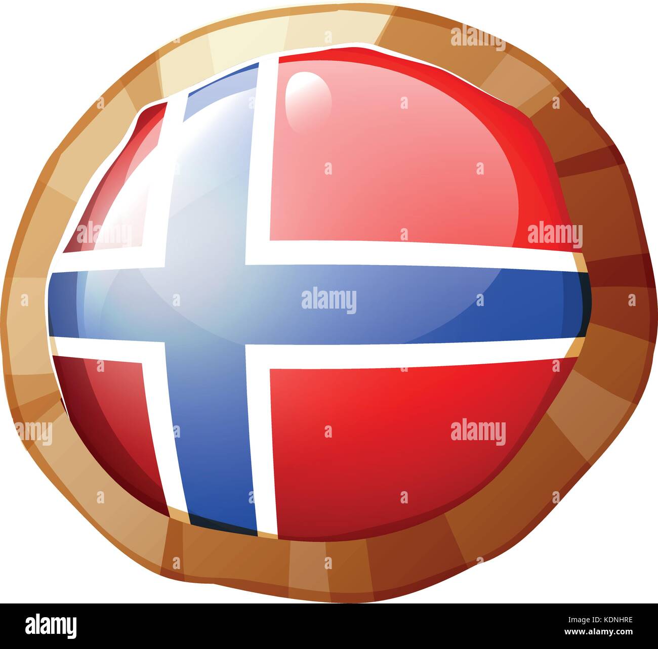 Norway flag on round frame illustration Stock Vector Image & Art - Alamy