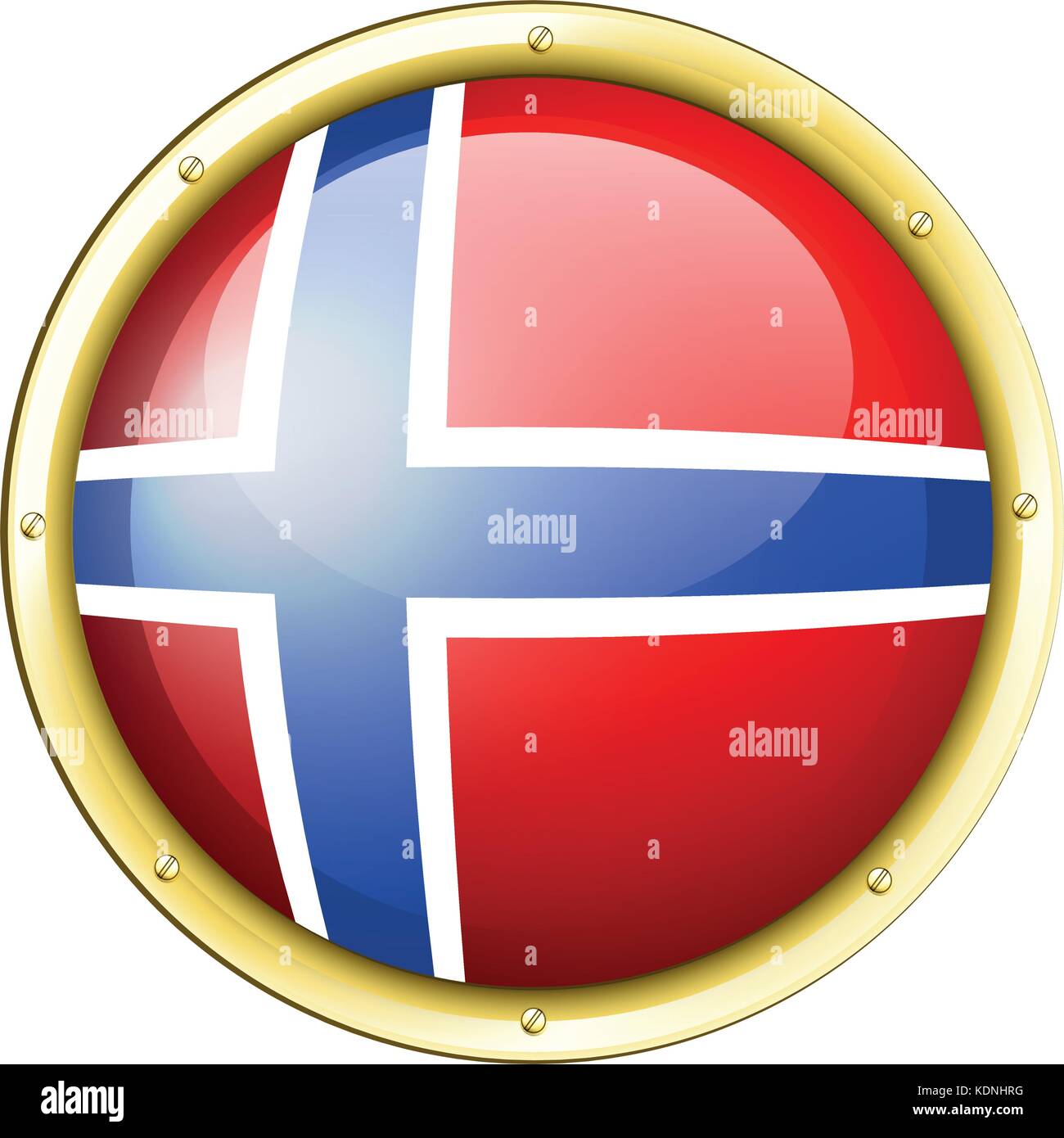 Norway flag on round badge illustration Stock Vector Image & Art - Alamy