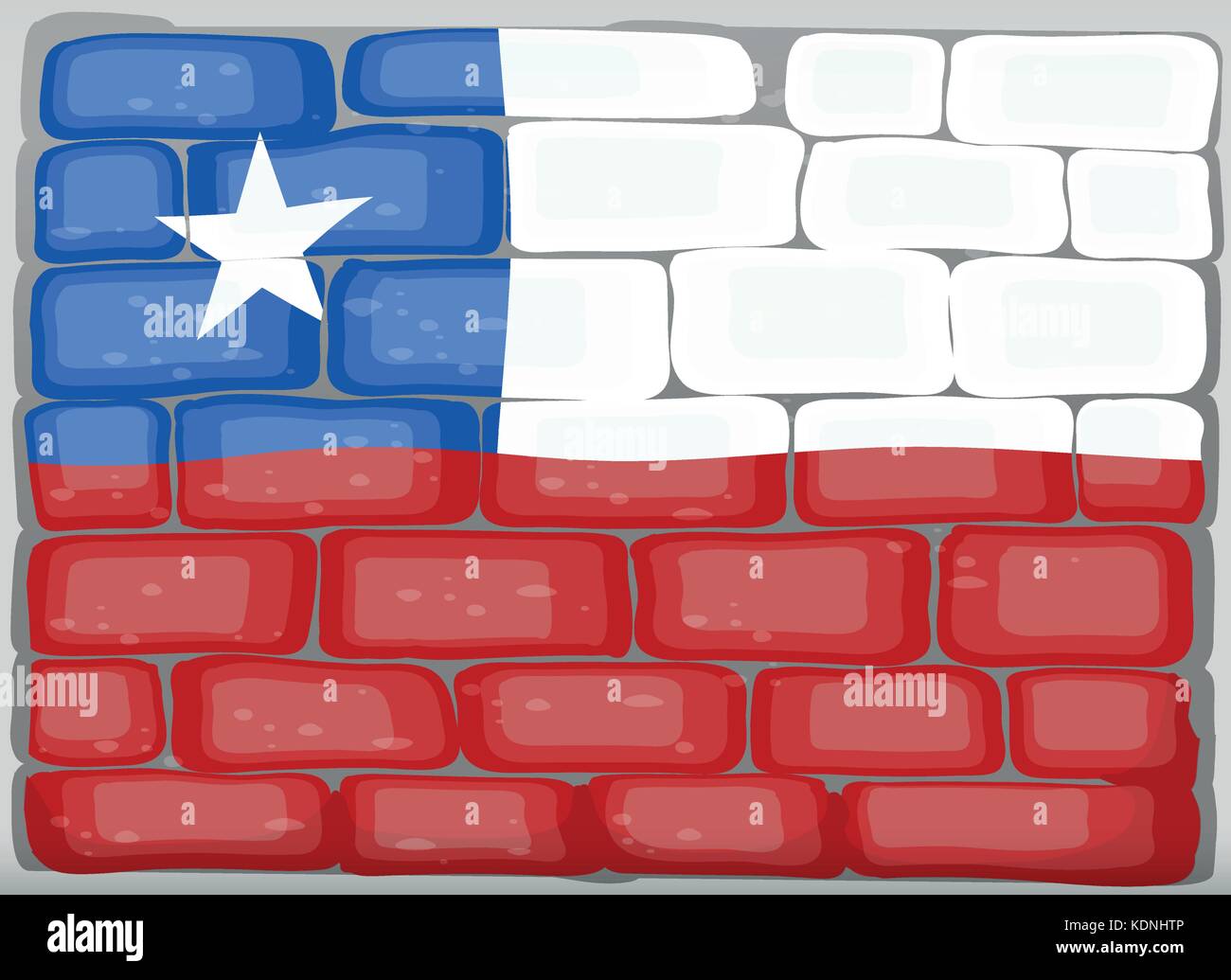 Chile flag on the wall illustration Stock Vector Image & Art - Alamy
