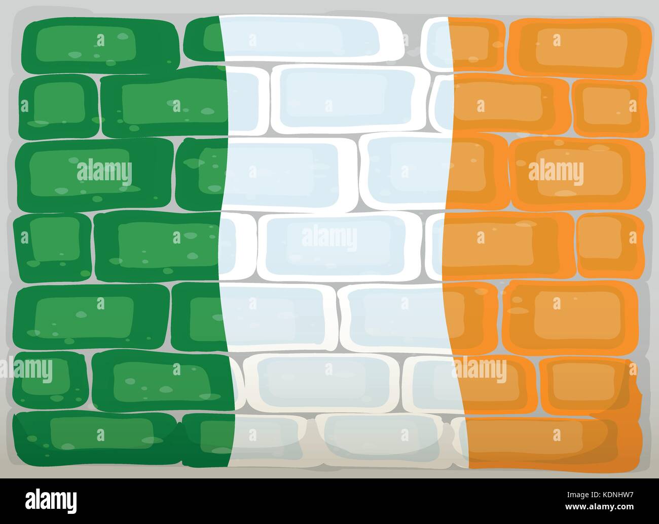 Flag of Ireland painted on wall illustration Stock Vector Image & Art ...