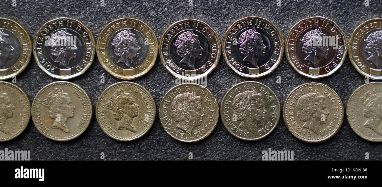 Examples of the old £1 coin (bottom) and the new one replacing it (top ...