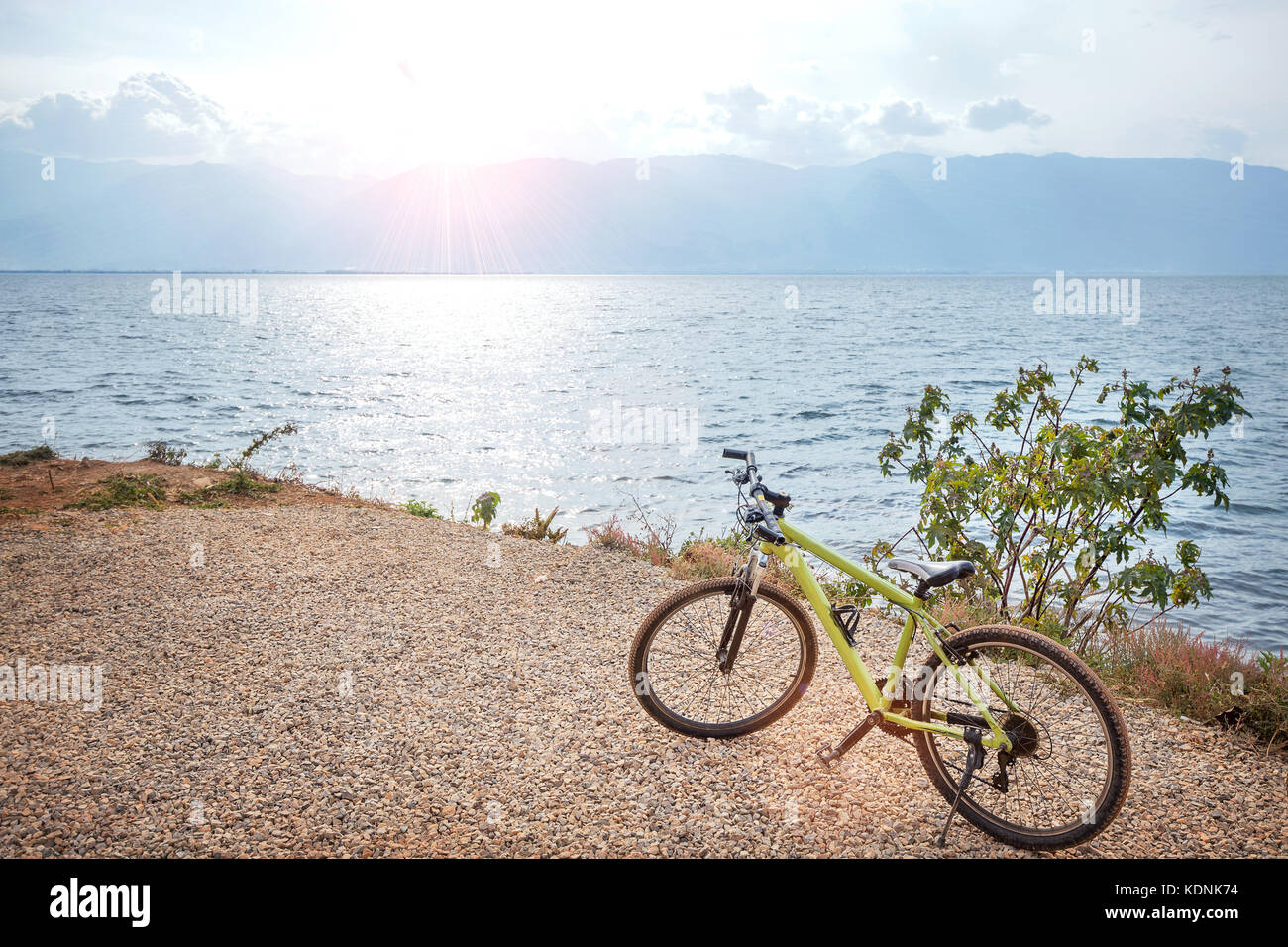 Bicycle beside the sea Stock Photo - Alamy