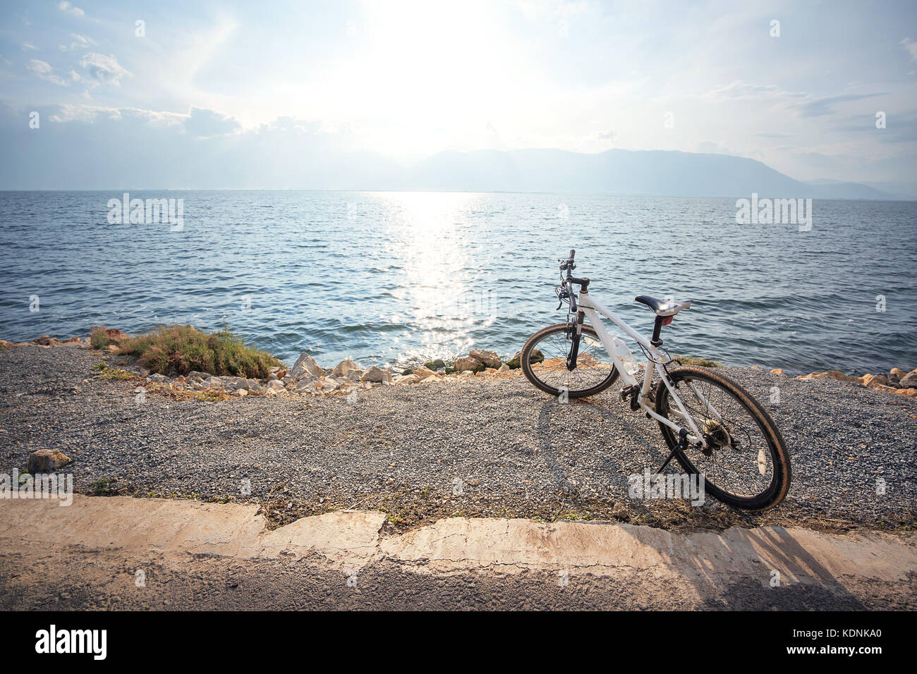 Bicycle beside the sea Stock Photo - Alamy