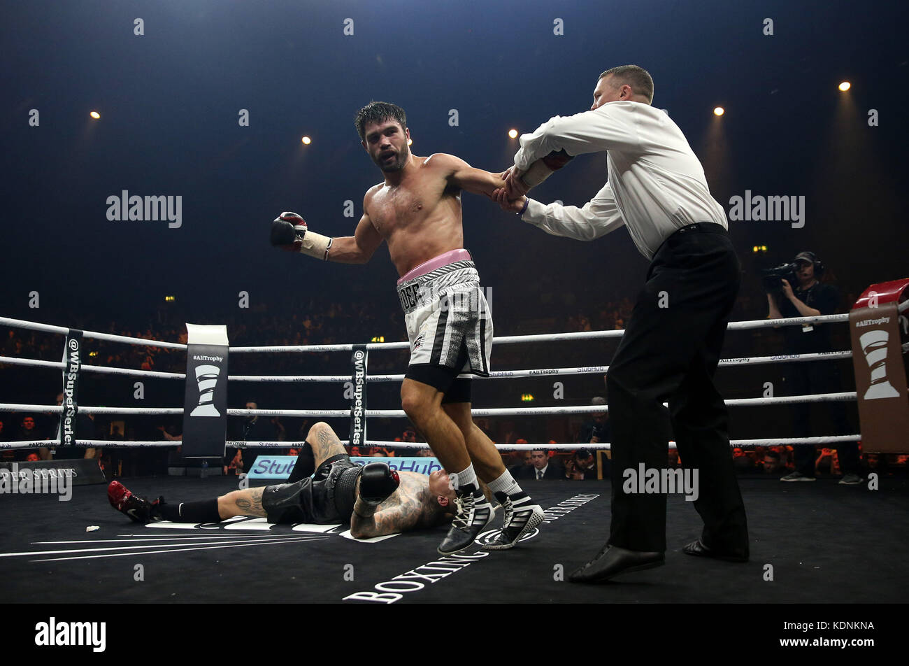 John Ryder after knocking down Patrick Nielsen in the Super ...
