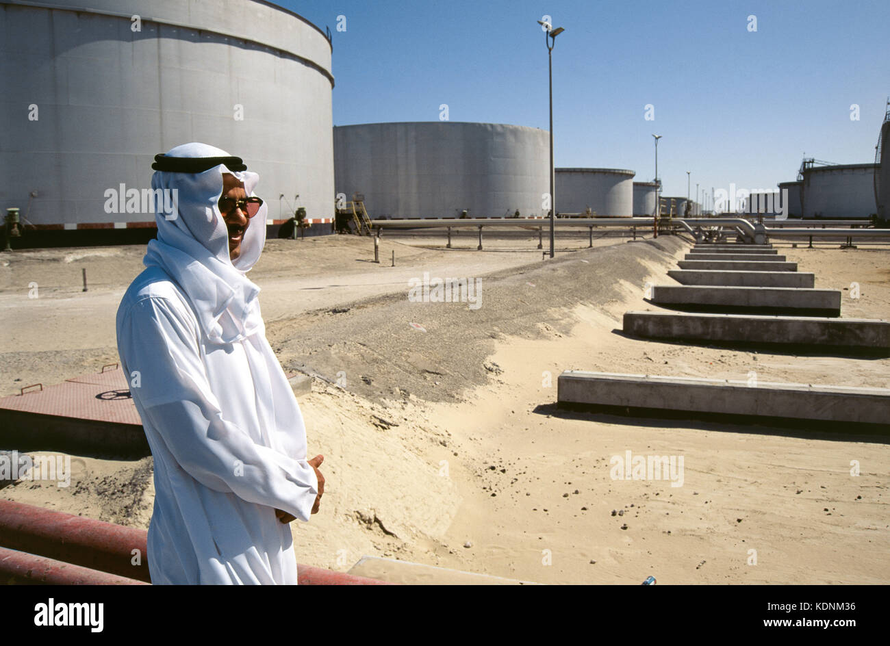Ras Tanura, the largest oil refinery in the world, operated by Saudi ...