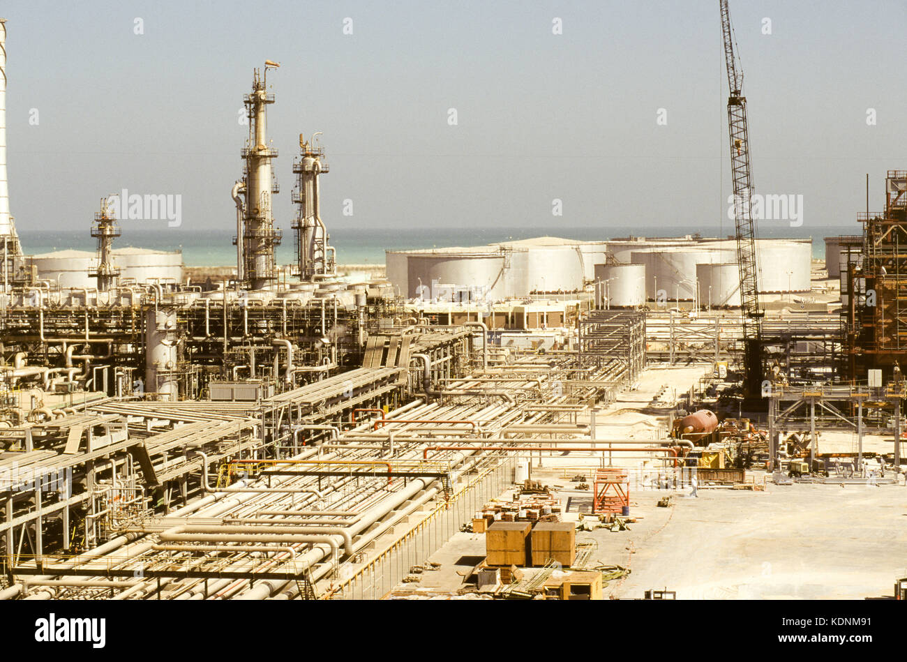 Ras Tanura, the largest oil refinery in the world, operated by Saudi ...