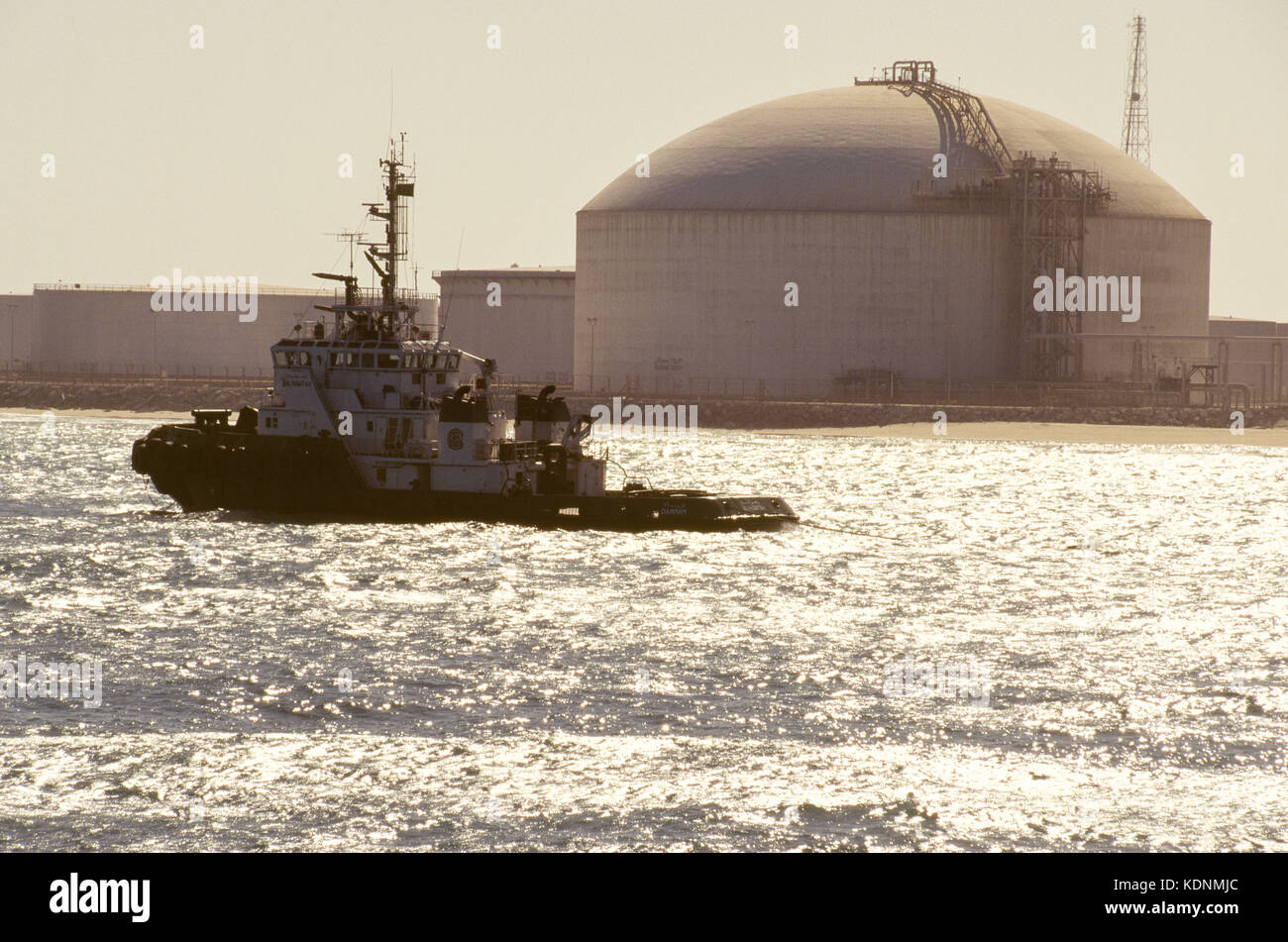 Ras Tanura, the largest oil refinery in the world, operated by Saudi ...