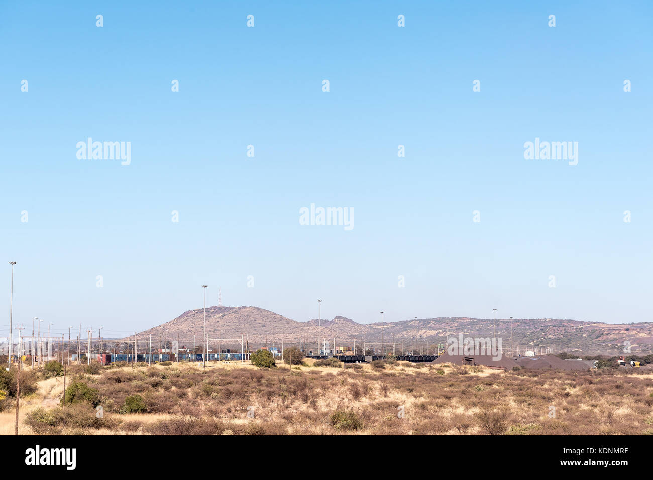 LOHATLA, SOUTH AFRICA - JULY 7, 2017: The Lohatla railway station ...