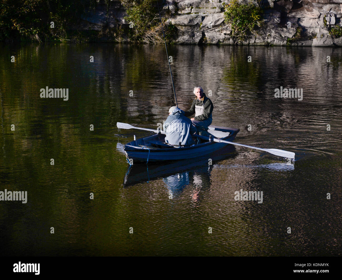 Part of Tillmouth fishing on the River Tweed near Twizel Stock Photo ...