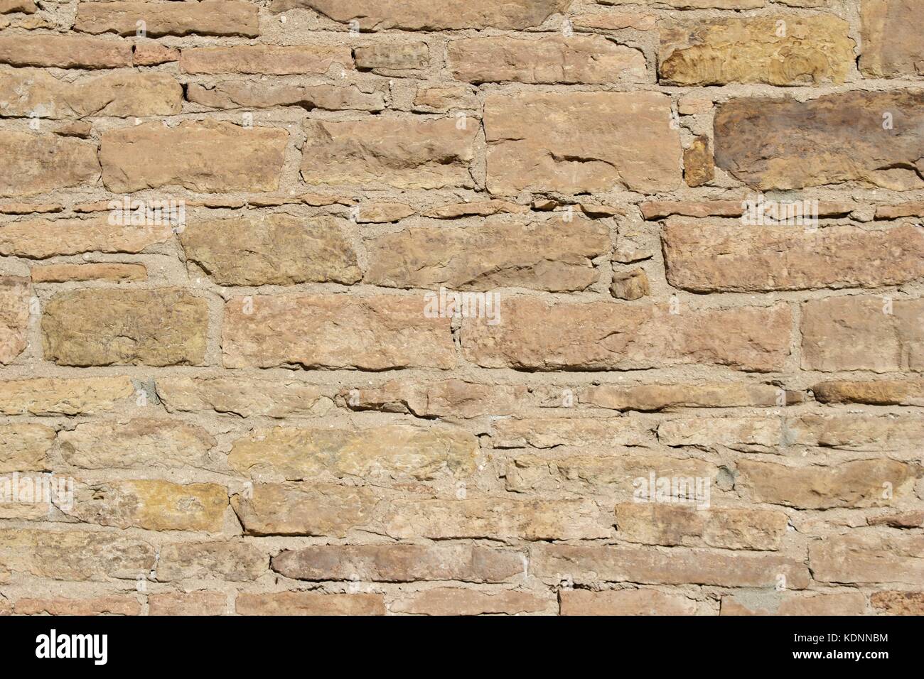 Old Light Colored Stone Brick Wall Background Stock Photo - Alamy