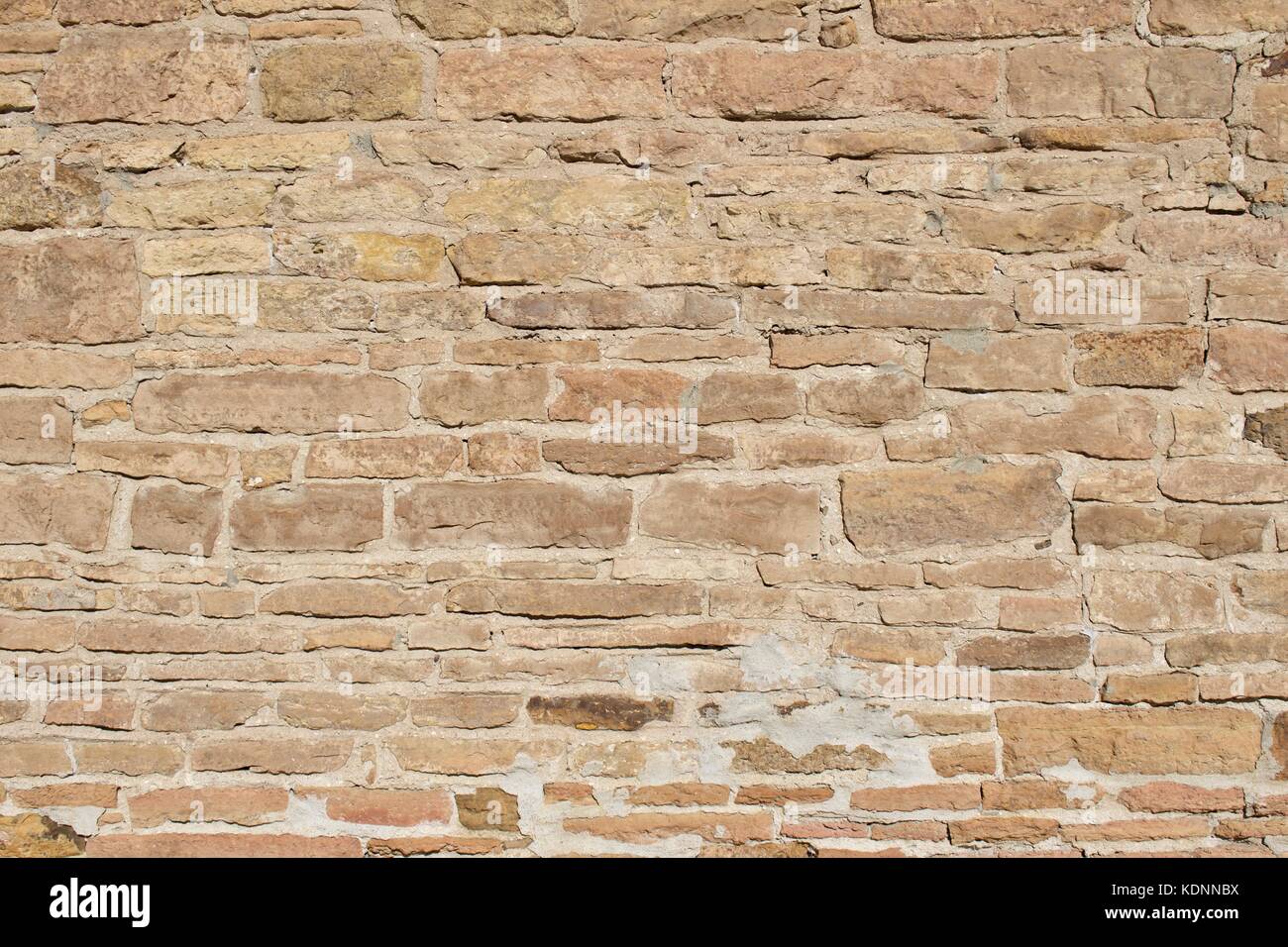 Old Light Colored Stone Brick Wall Background Stock Photo - Alamy