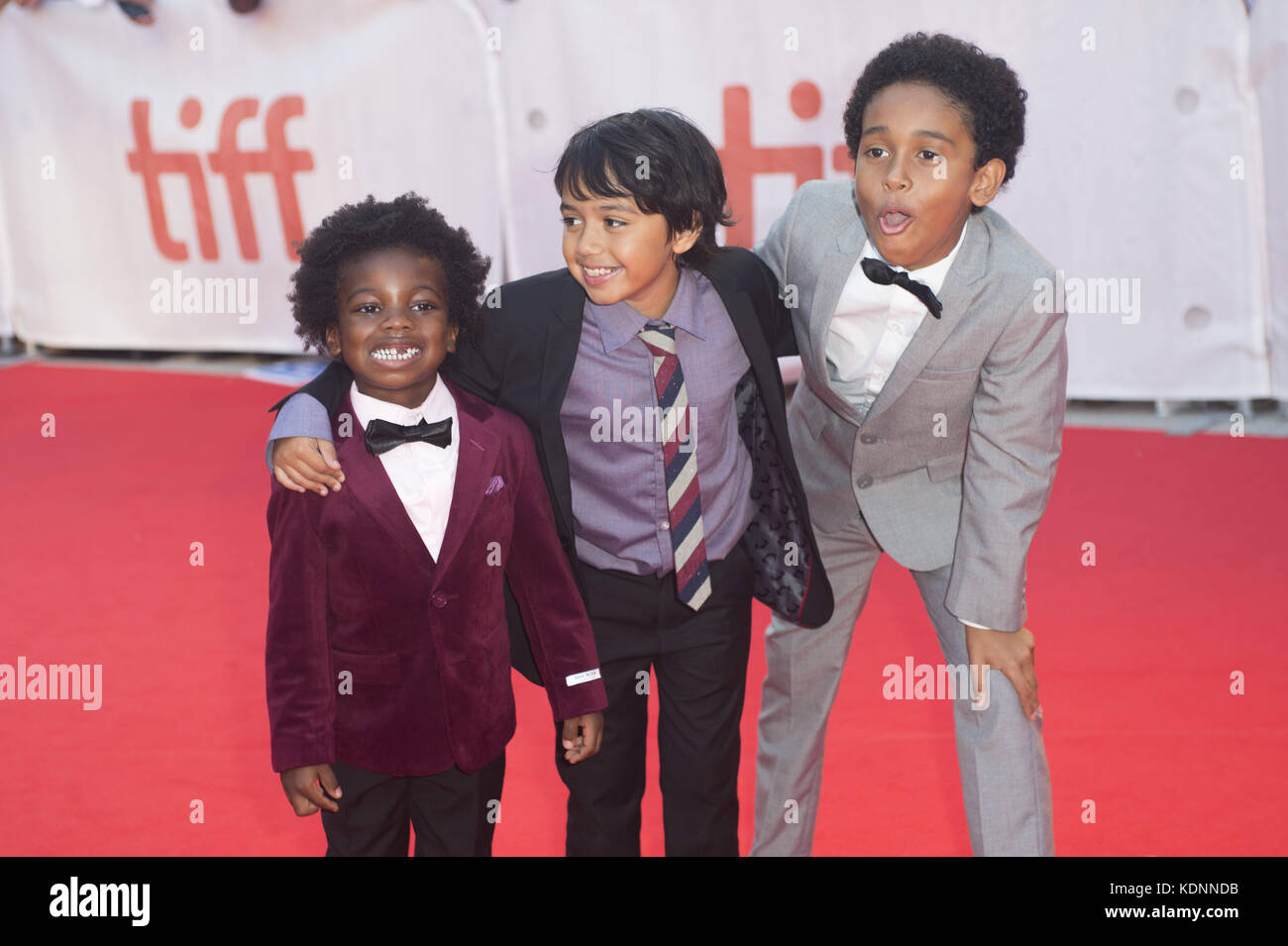 Directors and actors attend a premiere for 'Kings' at the 42nd Toronto ...