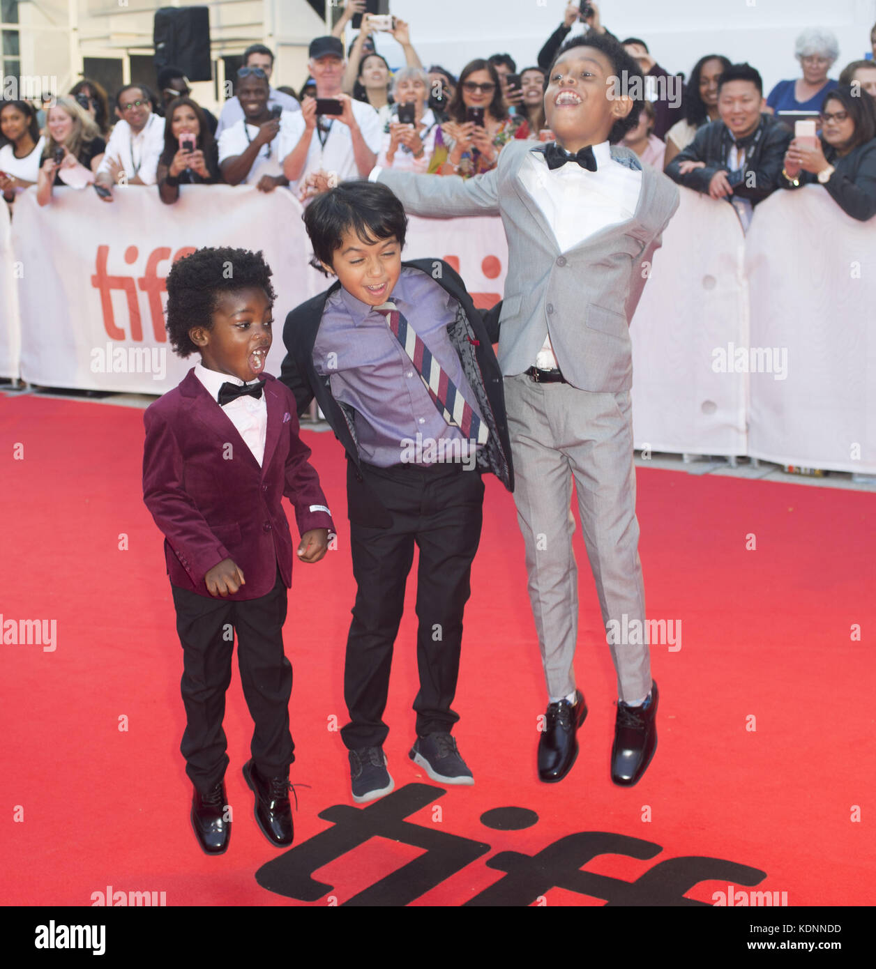 Directors and actors attend a premiere for 'Kings' at the 42nd Toronto ...