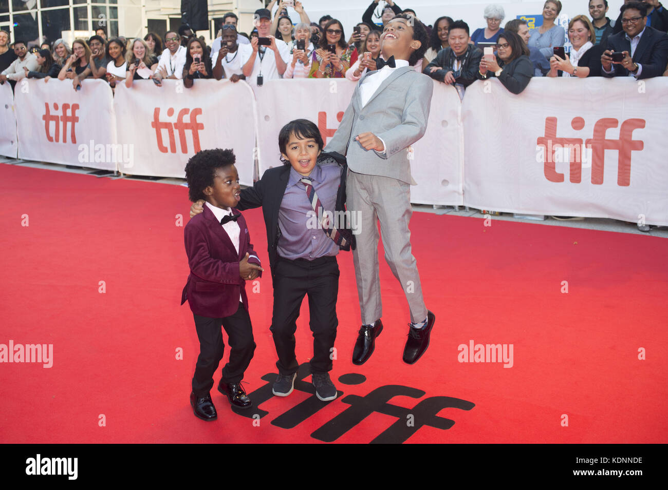 Directors and actors attend a premiere for 'Kings' at the 42nd Toronto ...